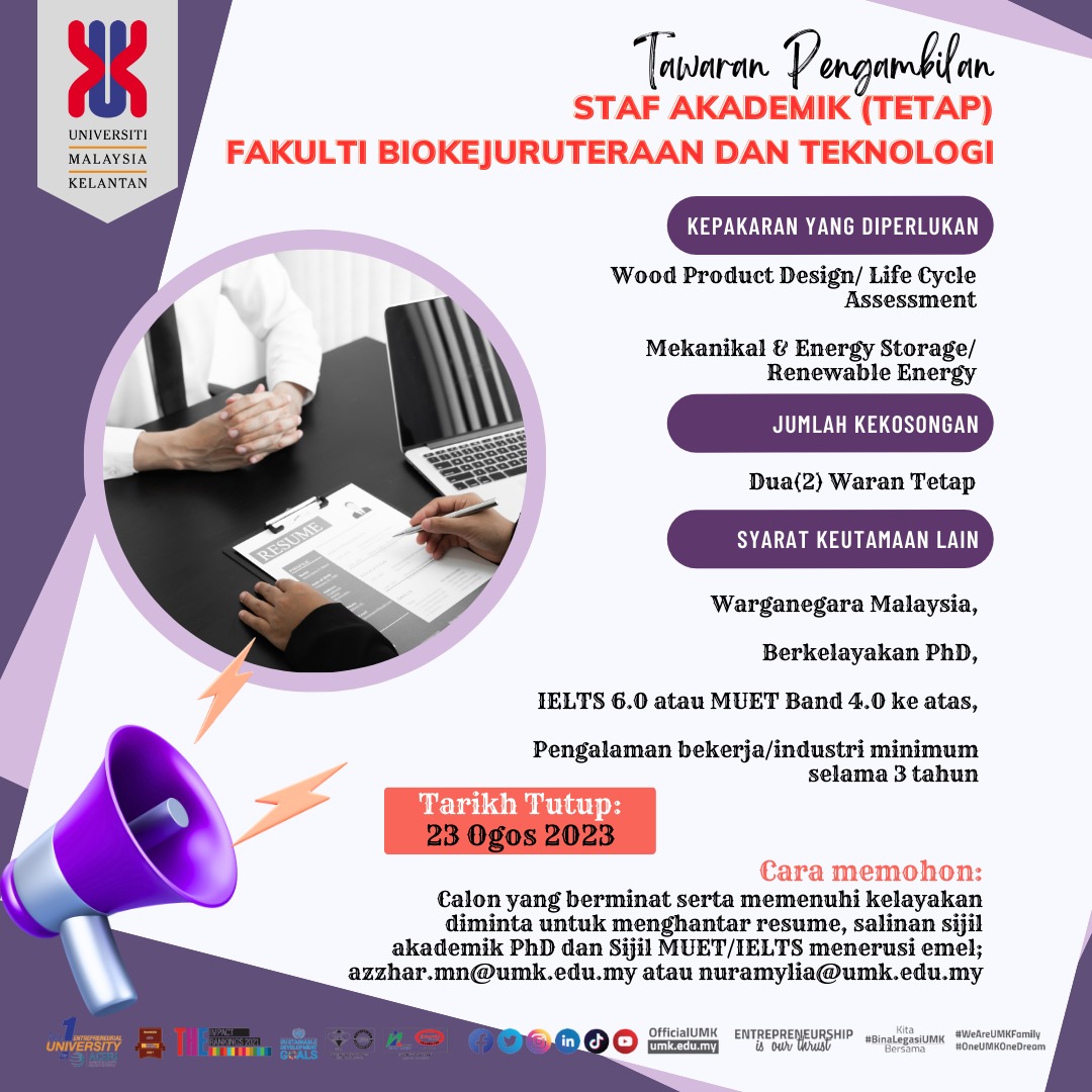 FACULTY OF BIOENGINEERING AND TECHNOLOGY (FBKT) UMK